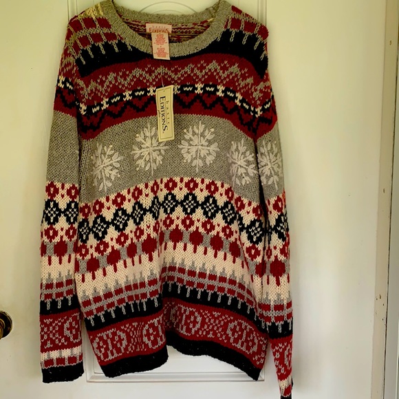 Basic Editions | Sweaters | Basic Editions Holiday Sweater Nwt Size X ...
